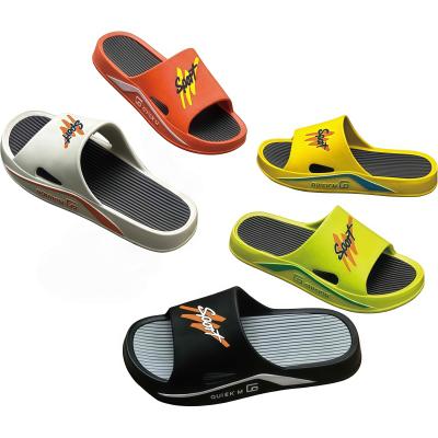China EVA Men Slides with SMALE Print Thick Sole Non-slip Casual Slippers for sale