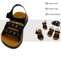 China PVC Kids Sandals with Rhinestone Decor, Non-slip Wear-resistant Outdoor Beach Shoes for Children for sale