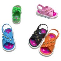 China PVC Toddler Girls Sandals with Bow Design, Non-slip Soft Sole Casual Beach Shoes for Kids for sale