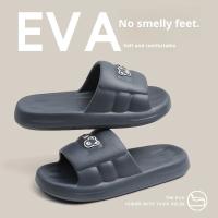 China 2025 Summer New Men's Printed Open Toe EVA Upper PVC Midsole Soft Sole Breathable Non-Slip PVC Lining Household Sandals Home for sale