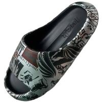 China EVA Graffiti Print Unisex Slides Anti-slip Soft Sole Street Style Summer Slippers for sale