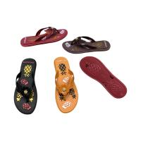 China Factory Direct 100% Virgin EVA Women Flip Flops, Pineapple Print 3D Flower Lightweight Non-slip Beach Slippers for sale