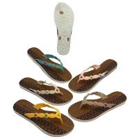 China Women's Open Toe PVC Flip Flops with Rhinestone Wood Pattern Eco-Friendly Fashion Trend for Beach Daily Use Summer Spring Autumn for sale