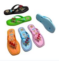 China EVA Women Flip Flops with Heart Decoration for sale