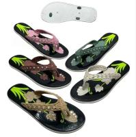 China Trendy 3D Floral Decor Eco-Friendly PVC Flip Flops for Women Summer/Spring Beach & Casual Wear for sale