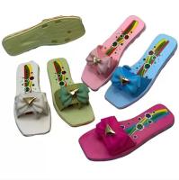 China EVA Bow Decor Floral Print Women Slides - Factory Direct for sale