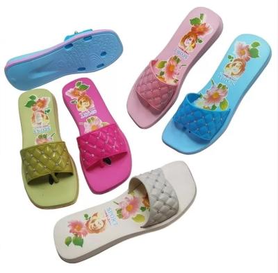 China EVA Quilted Studded Floral Print Women Slides - Factory Direct for sale