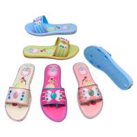 China EVA Women Slides with Bow, Colorful Rhinestones and Floral Print for sale