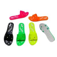 China PVC Women Flip Flops with Hollow Butterfly Design, Fish and Music Note Print for sale
