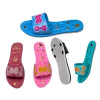China PVC Women Solid Strap Slides With Bow Rhinestone Floral Print for sale