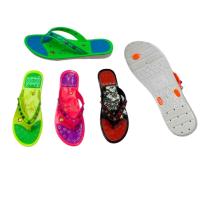 China PVC Women Flip Flops With Butterfly Embossed, Colorful Rhinestones And Star Decor for sale