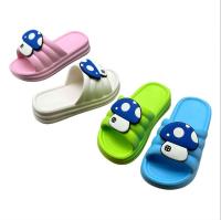 China EVA Kids 3D Cartoon Mushroom Decor Thick Platform Anti-slip Slide Sandals for sale