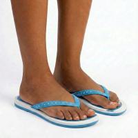China EVA Flip Flops with Rhinestone Stripe and Gold Line | Factory Wholesale for sale