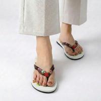 China EVA Flip Flops with Tropical Parrot Print and 3D Flower Strap | Factory Wholesale for sale