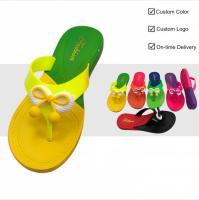 China PVC Flip Flops with Bowknot and Pom-Pom Decor | Wholesale Factory for sale