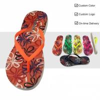 China Printed PVC Flip Flops with Hand-Painted Floral | Wholesale Factory for sale