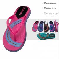 China EVA Flip Flops with Color Block Stripe and FASHION Print | Factory Wholesale for sale