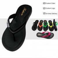China PVC Flip Flops with Letter Logo and Diamond Texture | Wholesale Factory for sale
