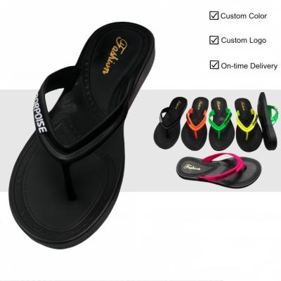 China PVC Flip Flops with Letter Logo and Diamond Texture | Wholesale Factory for sale