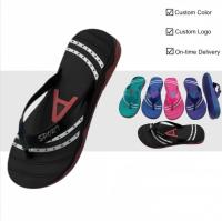 China EVA Flip Flops with Sport Stripe and Letter Print | Factory Wholesale for sale