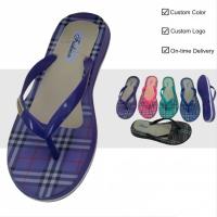 China EVA Flip Flops with Tartan Print and Nameplate | Factory Wholesale for sale