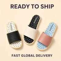 China Polka Dot Single Band Slides with Thick Platform Sole | Source Factory Supply for sale