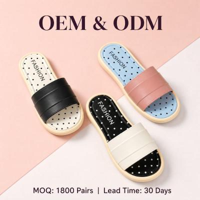 China Polka Dot Single Band Slides with Thick Platform Sole | Source Factory Supply for sale