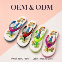 China EVA Flip Flops with Resort Parrot Print and Nameplate | Factory Wholesale for sale