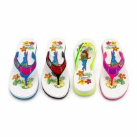 China EVA Flip Flops with Resort Parrot Print and Nameplate | Factory Wholesale for sale