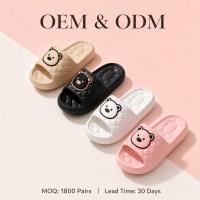 China High Rebound Platform EVA Slides with 3D Bear Relief Band | Source Factory Supply for sale