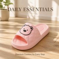China High Rebound Platform EVA Slides with 3D Bear Relief Band | Source Factory Supply for sale