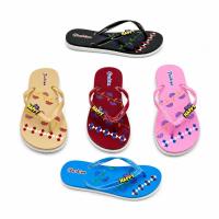 China Family Matching Flip Flops with Printed Footbed and Clear Strap | Source Factory Supply for sale