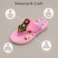 China Embroidery Patch Family Flip Flops with Heart Print Footbed | Source Factory Supply for sale