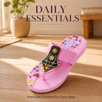 China Embroidery Patch Family Flip Flops with Heart Print Footbed | Source Factory Supply for sale