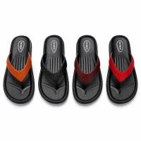 China Croc Embossed Strap Flip Flops with Oval Footbed Badge | Source Factory Supply for sale