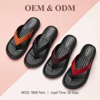China Croc Embossed Strap Flip Flops with Oval Footbed Badge | Source Factory Supply for sale