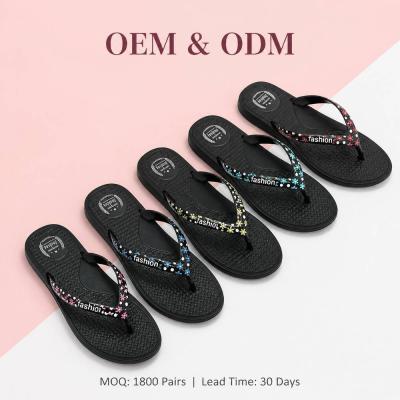 China Star Print Flip Flops with Round Heel Medallion | Source Factory Supply for sale