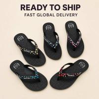China Star Print Flip Flops with Round Heel Medallion | Source Factory Supply for sale