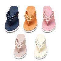 China Crystal Strap Flip Flops with Scalloped Sole | Source Factory Supply for sale