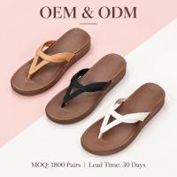 China Crossed Strap Flip Flops with Tan Footbed | Source Factory Supply for sale