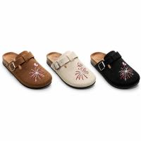 China Embroidered Mules Women PVC Buckle Strap Wholesale for sale