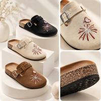 China Embroidered Mules Women PVC Buckle Strap Wholesale for sale