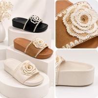 China Rosette Slides with Lace Trim | Source Factory Supply for sale