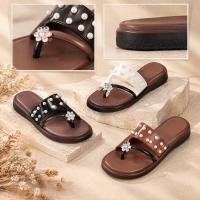 China Wide Band Thong Sandals with Pearl Studs | Source Factory Supply for sale