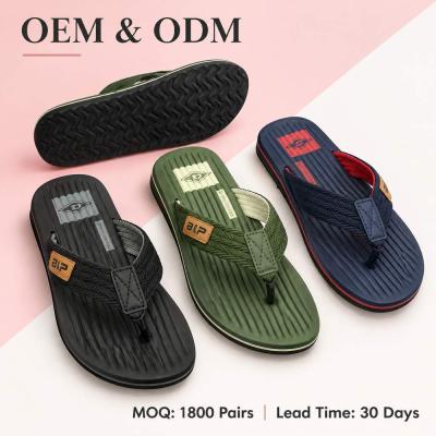 China Men's Ribbed Footbed Flip Flops with Zigzag Tread | Source Factory Supply for sale