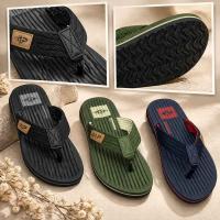 China Men's Ribbed Footbed Flip Flops with Zigzag Tread | Source Factory Supply for sale