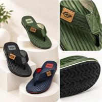 China Men's Ribbed Footbed Flip Flops with Zigzag Tread | Source Factory Supply for sale