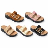 China Flecked Sole Slides with Ornate Buckles | Source Factory Supply for sale