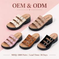 China Ripple Footbed Slides with Triple Buckles | Source Factory Supply for sale