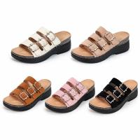 China Ripple Footbed Slides with Triple Buckles | Source Factory Supply for sale